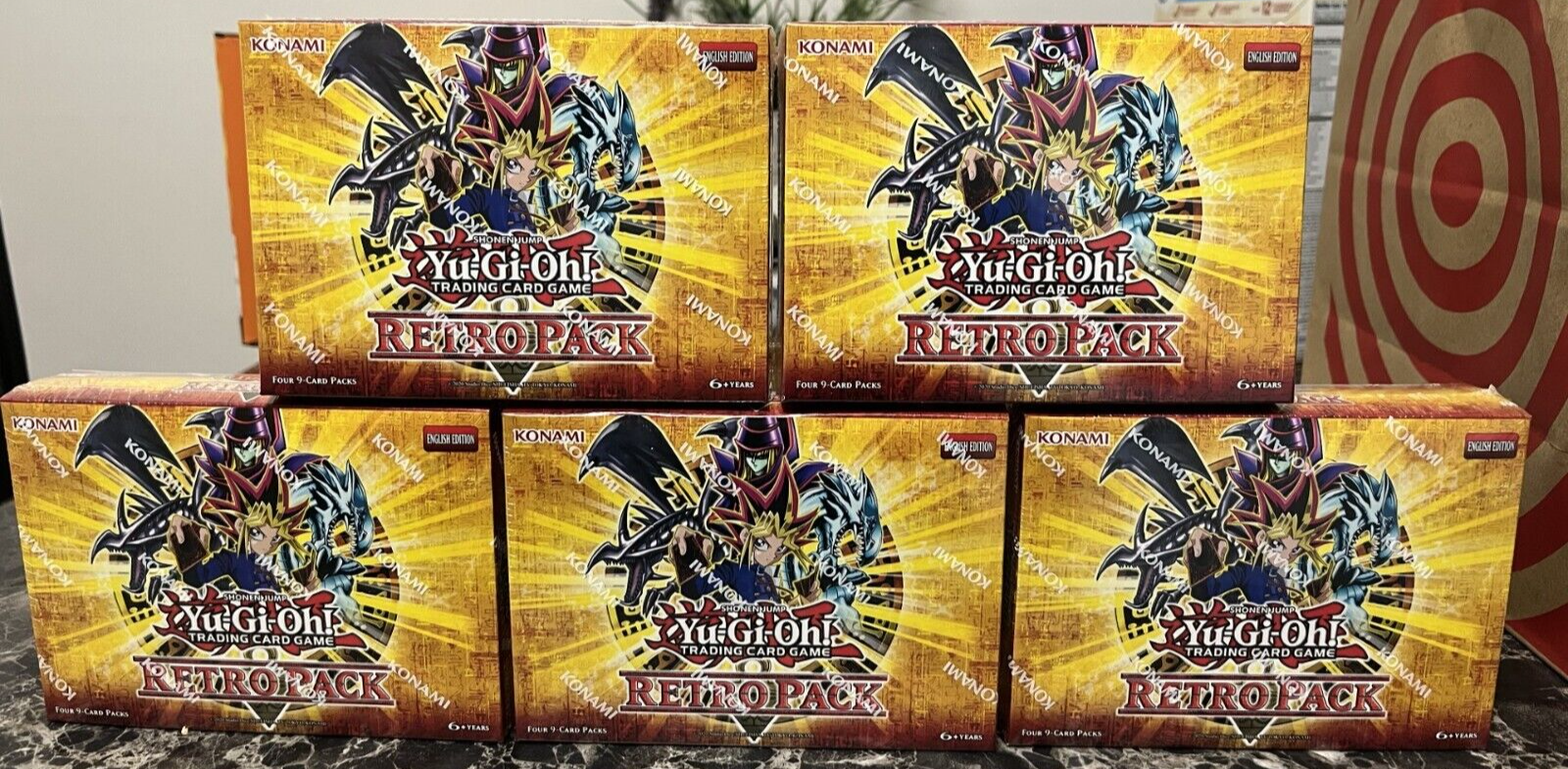 Lot of (5) Yugioh RETRO PACK Mini Booster Box ENGLISH Edition - SEALED ...
