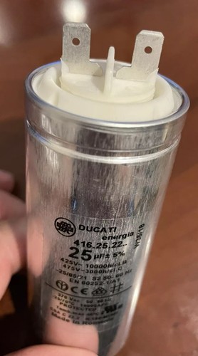 DUCATI 25UF 425V 475V 416.25.22 60252-1/A1 CAPACITOR, Respironics OEM ...