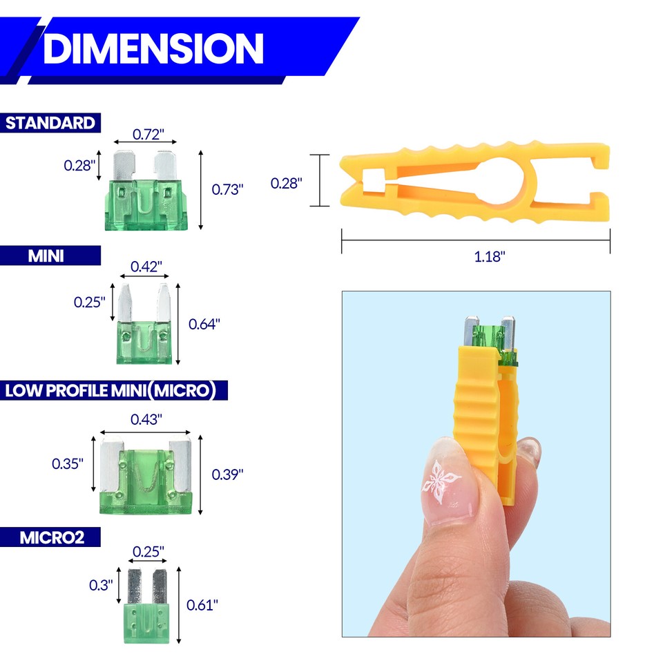 460 x Car Automotive Standard Fuses Micro 2 Blade Mini Fuse Assortment ...