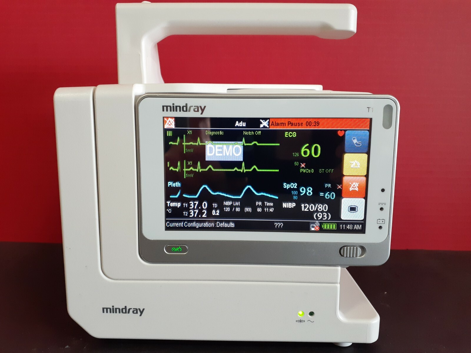 Mindray T1 - Masimo Spo2, ECG, TEMP, NIBP, Co2 Sidestream | eBay