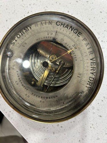 Antique Brass Holosteric Barometer Very Cool Piece Of History | eBay