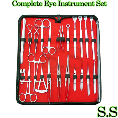 Complete Eye Instrument Set of 76 Pieces Instrument Kit With Case | eBay