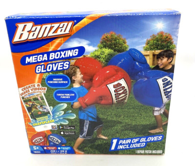 New Banzai Kids Giant Inflatable Boxing Gloves Massive Ouch-Free, 2 ...