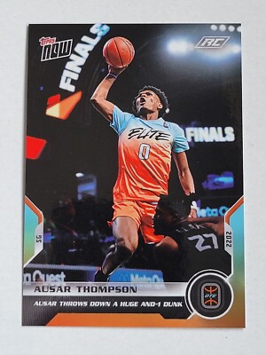 AUSAR THOMPSON 2022 Topps Now OTE Basketball # 48 Rc Rookie Detroit ...
