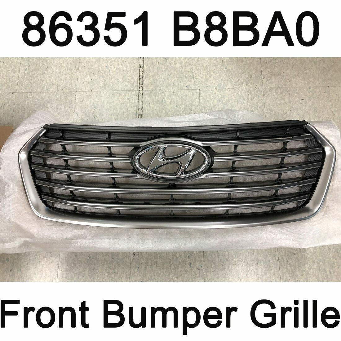 New OEM Front Bumper Radiator Grille 86350B8BA0 for Hyundai Santa Fe ...
