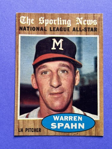 1962 Topps Baseball #399 Warren Spahn EX Vintage Milwaukee Braves | eBay