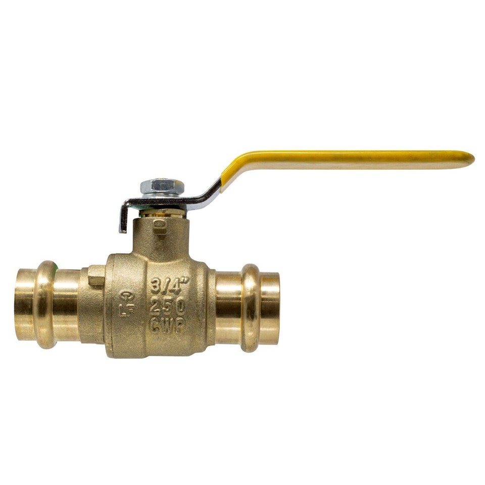 1" Full Port Brass Ball Valve with Press Ends, Lead Free, ProPress ...