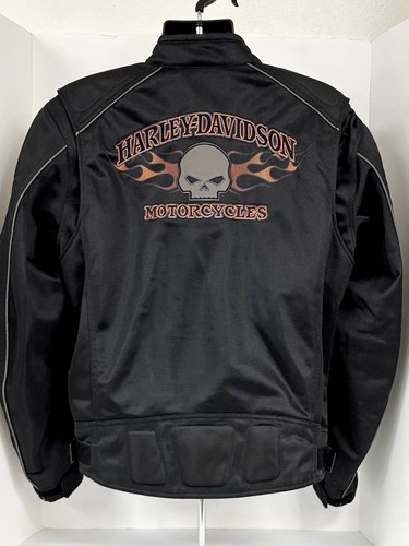 Harley-Davidson Burning Skull Mesh Jacket 98238-13VM -Men's Large | eBay