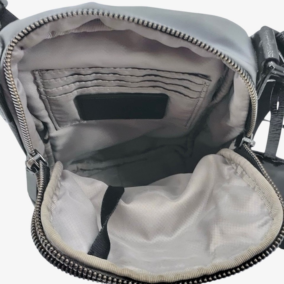 Tumi Voyageur Ruma Nylon Crossbody Sling Bag Grey Mist Black Patent ...