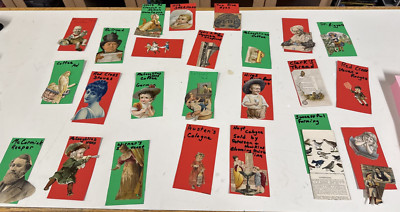 Antique Lot of 23 1880s-1900s Victorian Trade Card Cutouts Babies ...