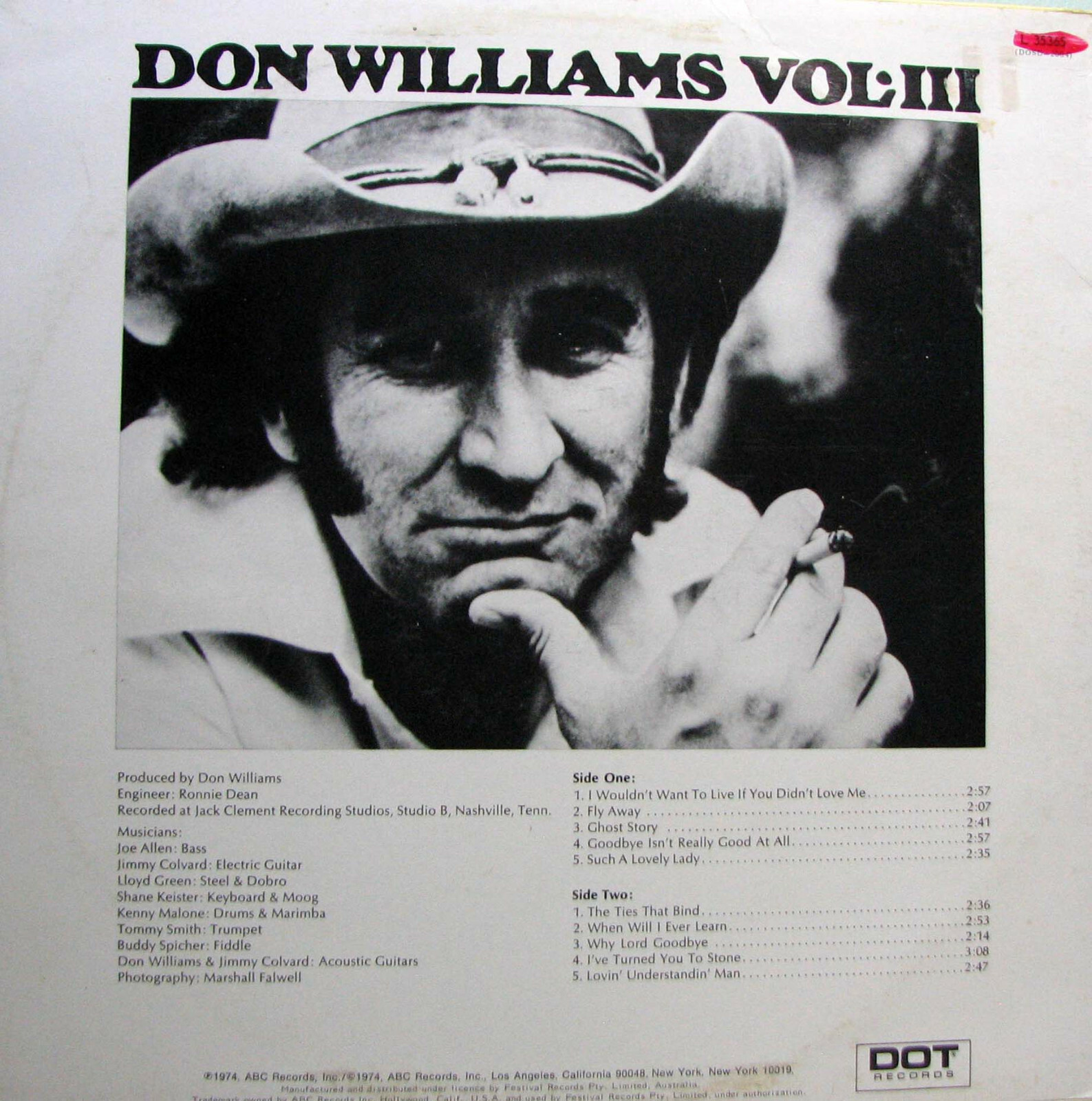 DON WILLIAMS Vol.III LP SirH70 | eBay Australia