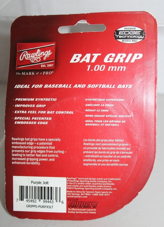 Rawlings Premium Synthetic Baseball Softball Bat Grip 1.00mm - Purple ...