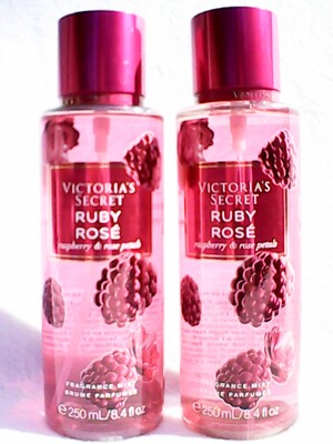 Lot Set of TWO Victoria's Secret VS Ruby Rose Fragrance Mist Perfume ...
