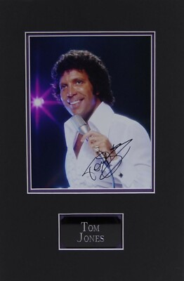 Tom JONES SIGNED Autograph Signed 10x8 Mounted Photo AFTAL COA Welsh ...