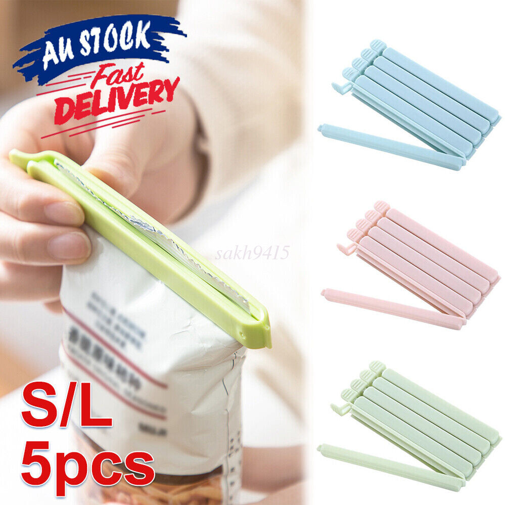 AU 5x Large Sealing Clips Food Storage Bag Plastic Kitchen/Home Lock ...
