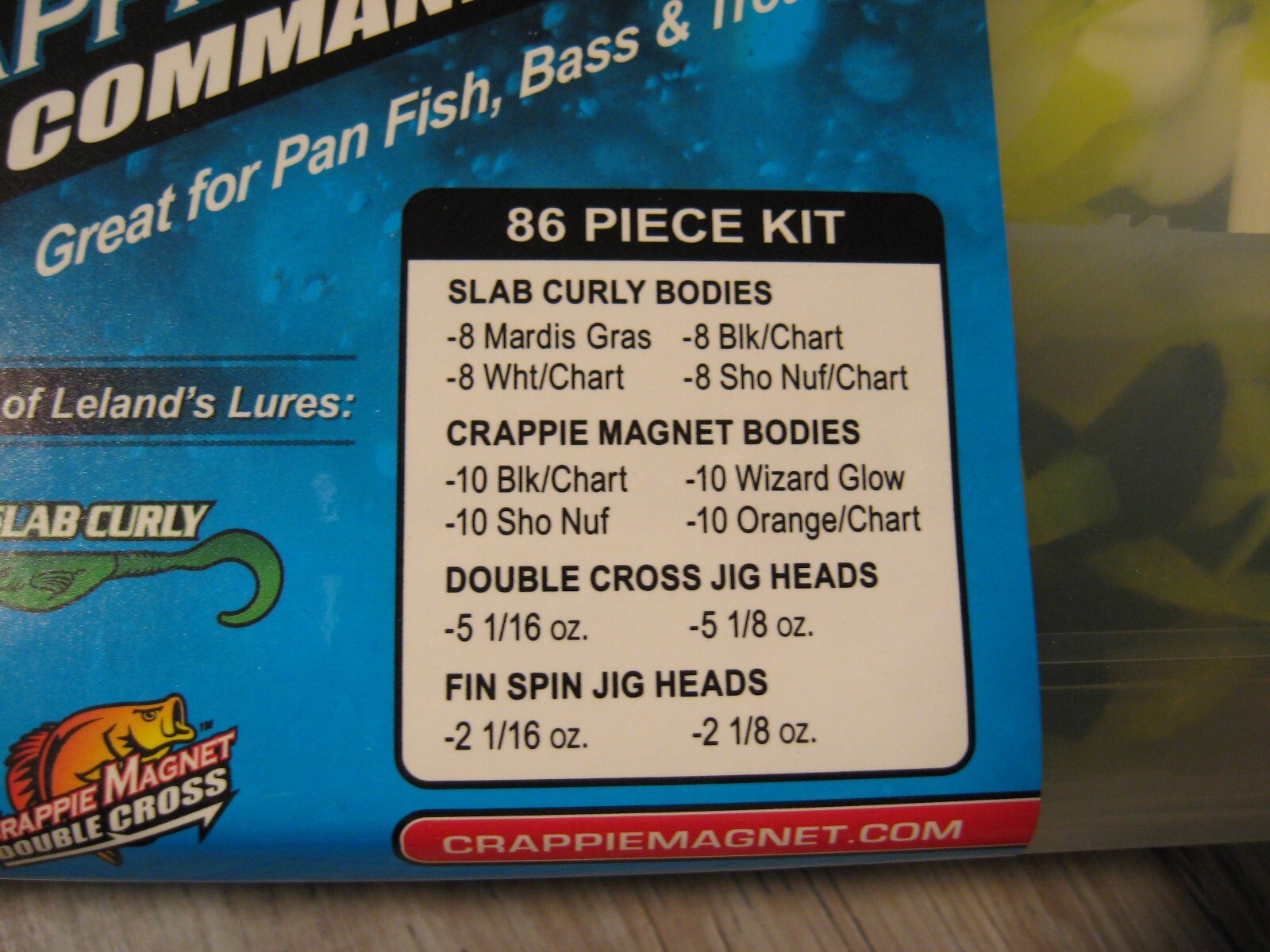 86 Pc Fin Commander Crappie Magnet Kit Jig Lures & Curly Slab Baits In ...