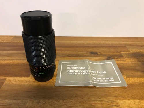 Sears Camera Lens 1:4.0 f=70-210mm Auto Zoom Macro Model 202.7377600 | eBay