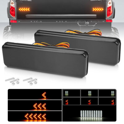 Pair Truck Tail Brake LED Sequential Flowing LED Turn Signal Trailer ...