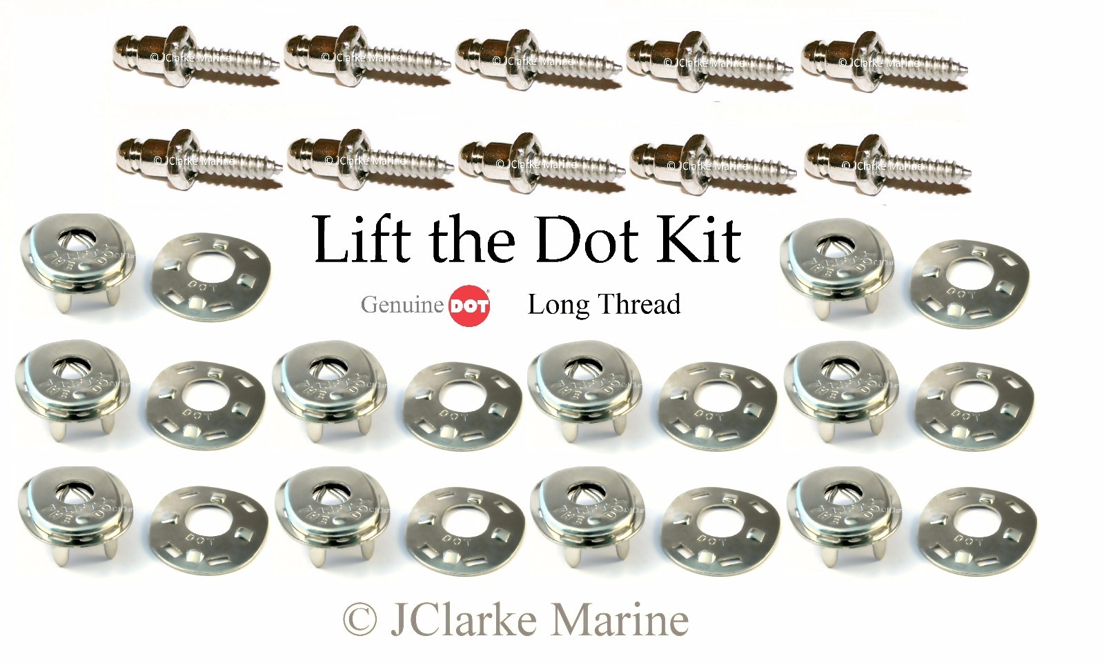 Lift the dot kit (5/8" stainless screw stud, socket, plate) boat cover ...