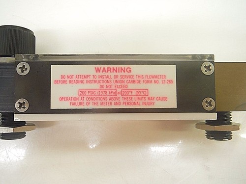 Linde Union Carbide Flow Meter FM4345 SLMP Air at 70% 14.7 PSI | eBay