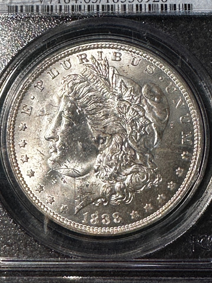 1888 O MORGAN DOLLAR MINOR VARIETY VAM 1B EDS PCGS MS63 EARLY SCARFACE ...