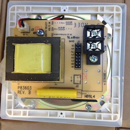WHEELOCK E70-24-W 25/70VRMS SPEAKER STROBE With Back Boxes SSB-W Fire ...