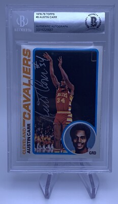 Austin Carr Signed 78-79 Topps Cleveland Cavaliers Trading Card Beckett ...