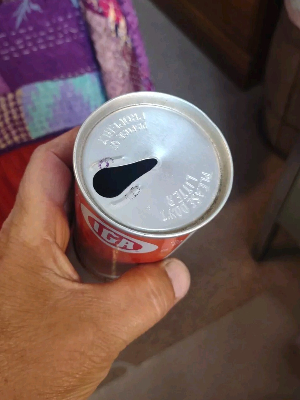 Vintage IGA Cola Soda Flat Top Steel Can Collectible Advertising Used ...