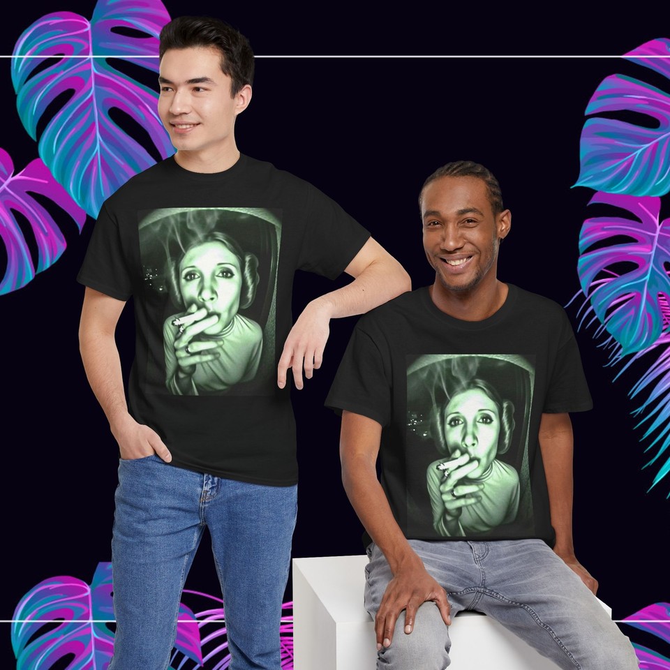 Princess Leia Star wars Smoking Doorbell Funny Shirt Cotton Unisex | eBay