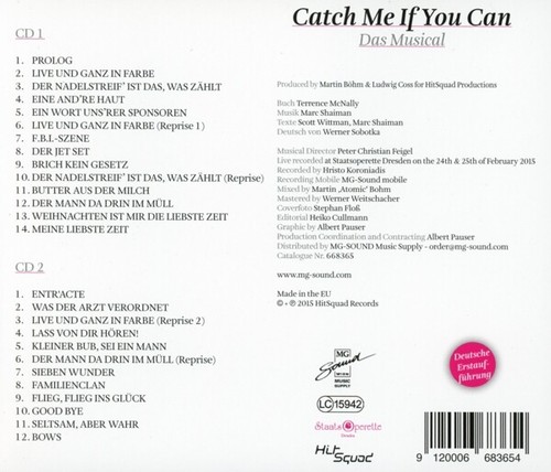 ORIGINAL CAST DRESDEN - CATCH ME IF YOU CAN 2 CD NEU 9120006683654| eBay