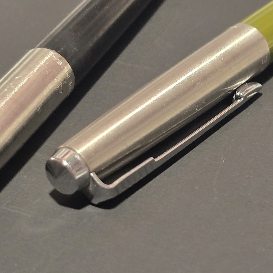 VTG Parker Jotter Black BallPoint Pen Olive Mechanical Pencil Brass ...