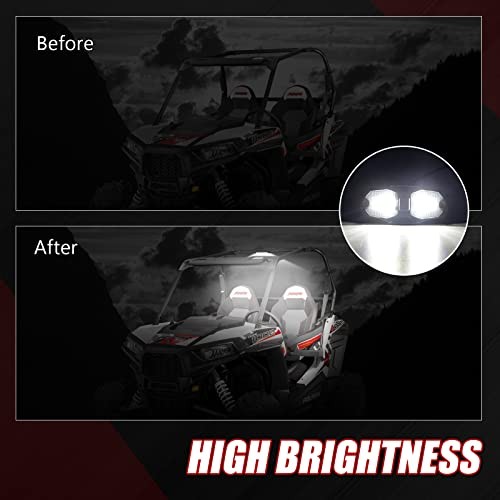 UTV LED Doom Light - 6PC, 6500K White, Universal Roll Bar Mount ...