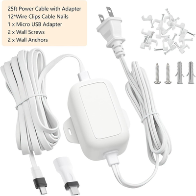 30ft USB Charging Cable For EufyCam 25ft Power Extension Cable With ...