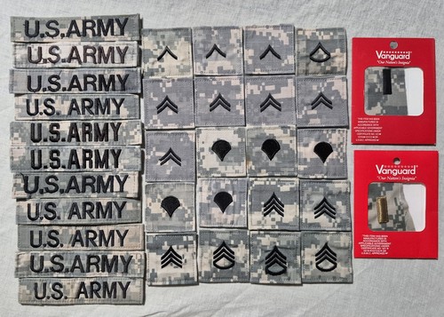 US Army ACU Branch & Rank Patches ~ UCP Digital Camouflage ~ Lot of 33 ...