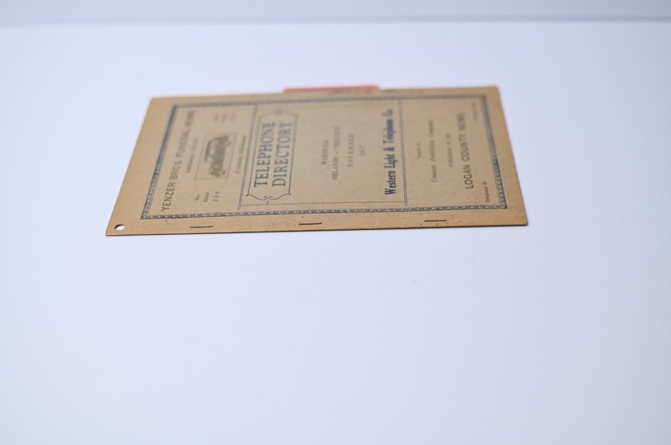 1937 Marshall Orlando Crescent Oklahoma Telephone Directory 8 pages | eBay