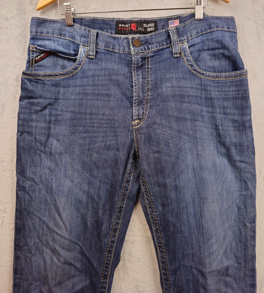 Ariat FR Cat 2 M4 Relaxed Boot Cut Jeans 38x35.5 Flame Resistant Work ...