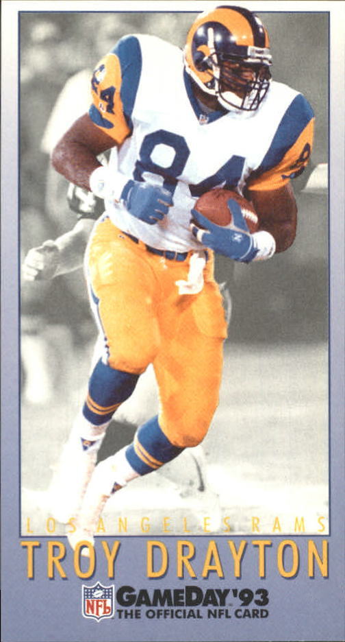 1993 GameDay Football Card #409 Troy Drayton RC | eBay