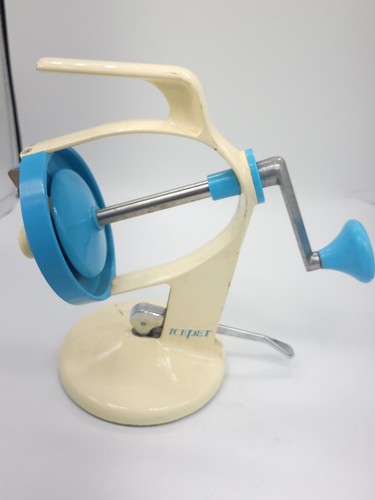 Vintage Mid Century DeLuxe Ice Shaver Machine Japan IcePet Blue Suction ...