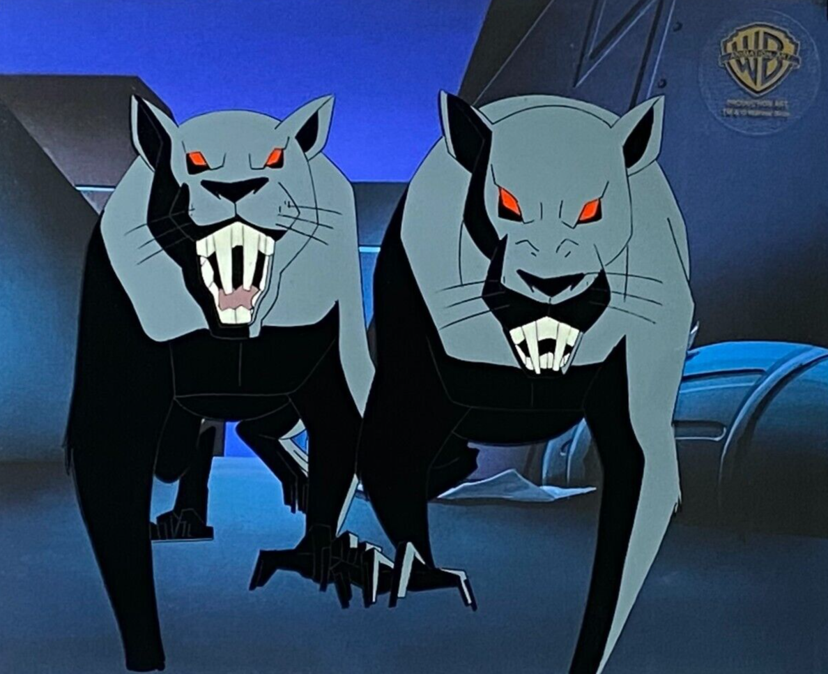 BRUCE TIMM rare RATS cel B50A Close Up BATMAN BEYOND Rats! BTAS WB COA ...