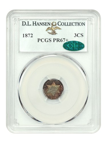 1872 3CS PCGS/CAC PR67+ ex: D.L. Hansen | eBay