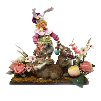Mark Roberts Elfin Blonde Fairy Bunny Rabbits Diorama Easter Eggs 20 x ...