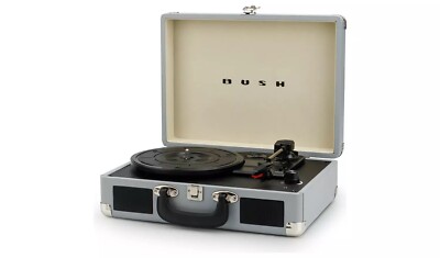 NEW, Bush Classic Turntable Retro Portable Case Record Amplifier Player ...