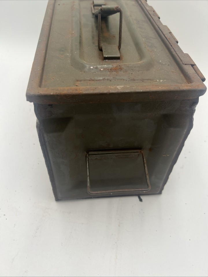 US WW2 Era 50 Cal Ammunition Ammo Box Can Side Latch Flaming Bomb | eBay