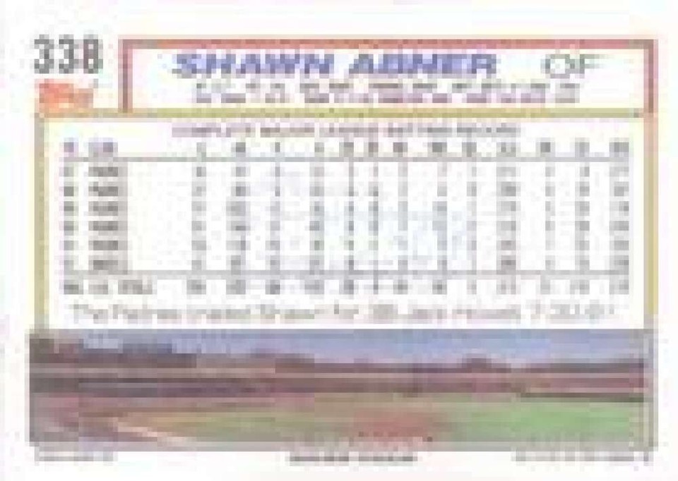 1992 Topps Micro #338 Shawn Abner NM-MT Angels | eBay UK