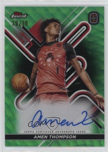 2022 Topps Finest OTE Overtime Elite Green Wave Refractor /99 Amen ...