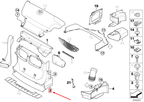 NEW BMW 3 E46 FRONT M AIR DUCT 51717894821 7894821 ORIGINAL 51-71-7-894 ...