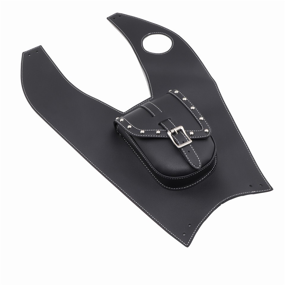 Black Artificial Leather Tank Cap Panel Cover Pad Bag For Suzuki ...