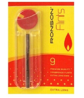 RONSON LIGHTER FLINTS 9 PER PACK MULTI 6-24 PACK STANDARD SIZE FIRE ...