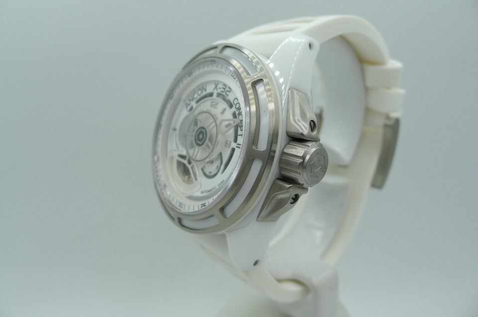 ANCON X32 CONCEPT II WHITE CERAMIC 42MM COMPLETE UNISEX AUTOMATIC 100M ...