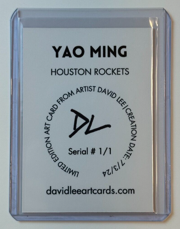 Yao Ming Limited Gold Plated Artist Signed "Houston Rockets" Trading ...